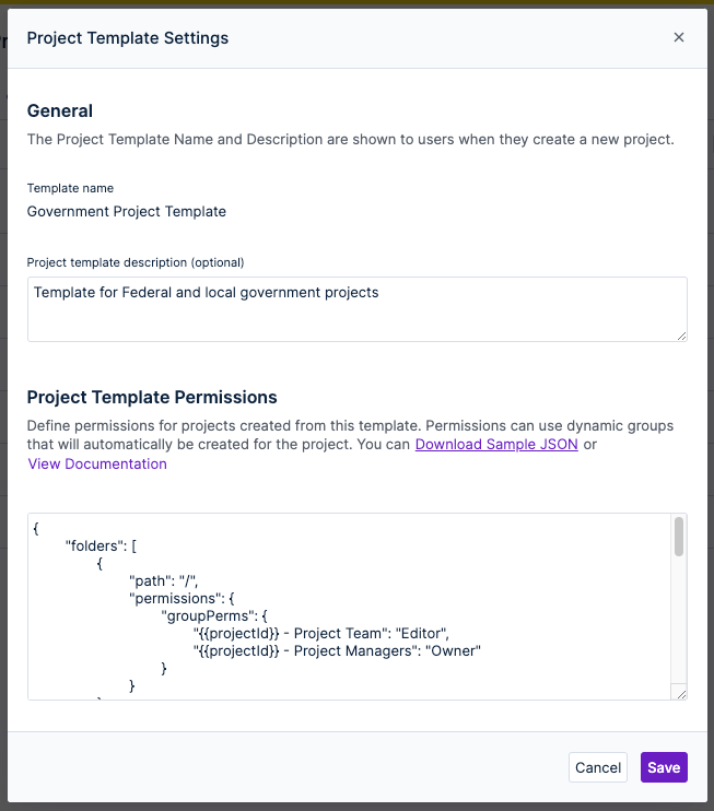 Project Templates Egnyte