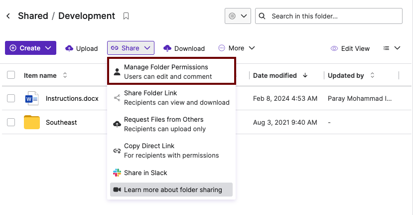 Folder Permissions – Egnyte