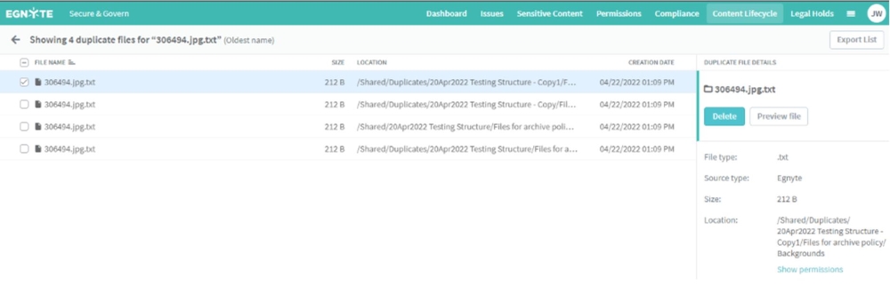 Duplicate File Remediation – Egnyte