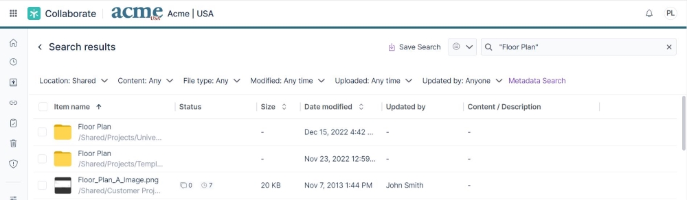 Search for Files and Folders in the WebUI – Egnyte