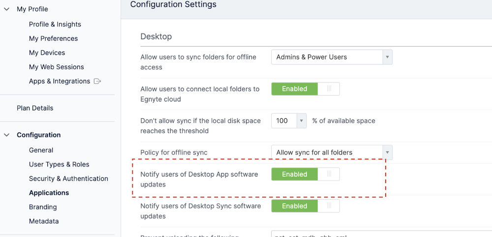 Auto-Upgrade Capabilities in the Desktop App – Egnyte