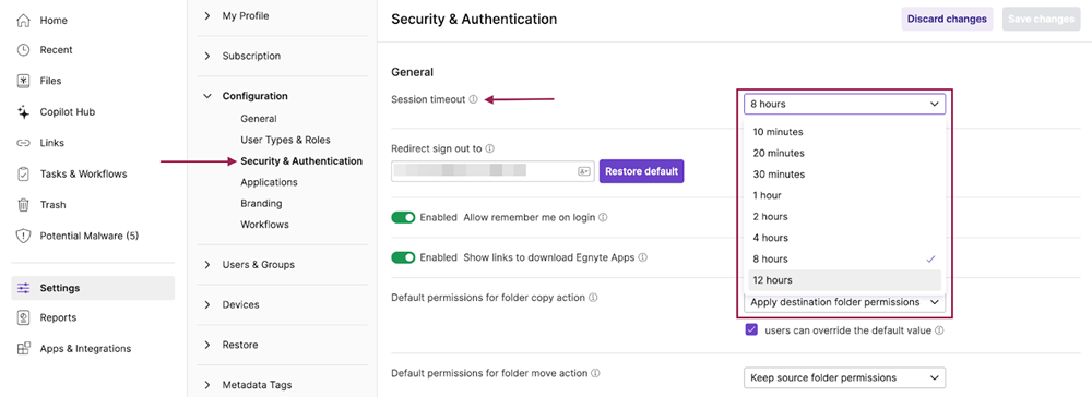 How Do I Change My Session Timeout Duration? – Egnyte