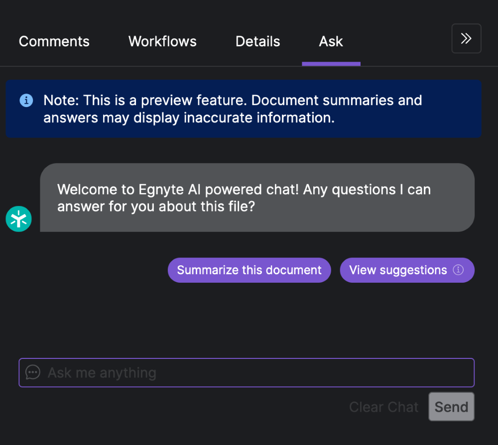 Ai Driven Document Summarization And Document Qanda Egnyte