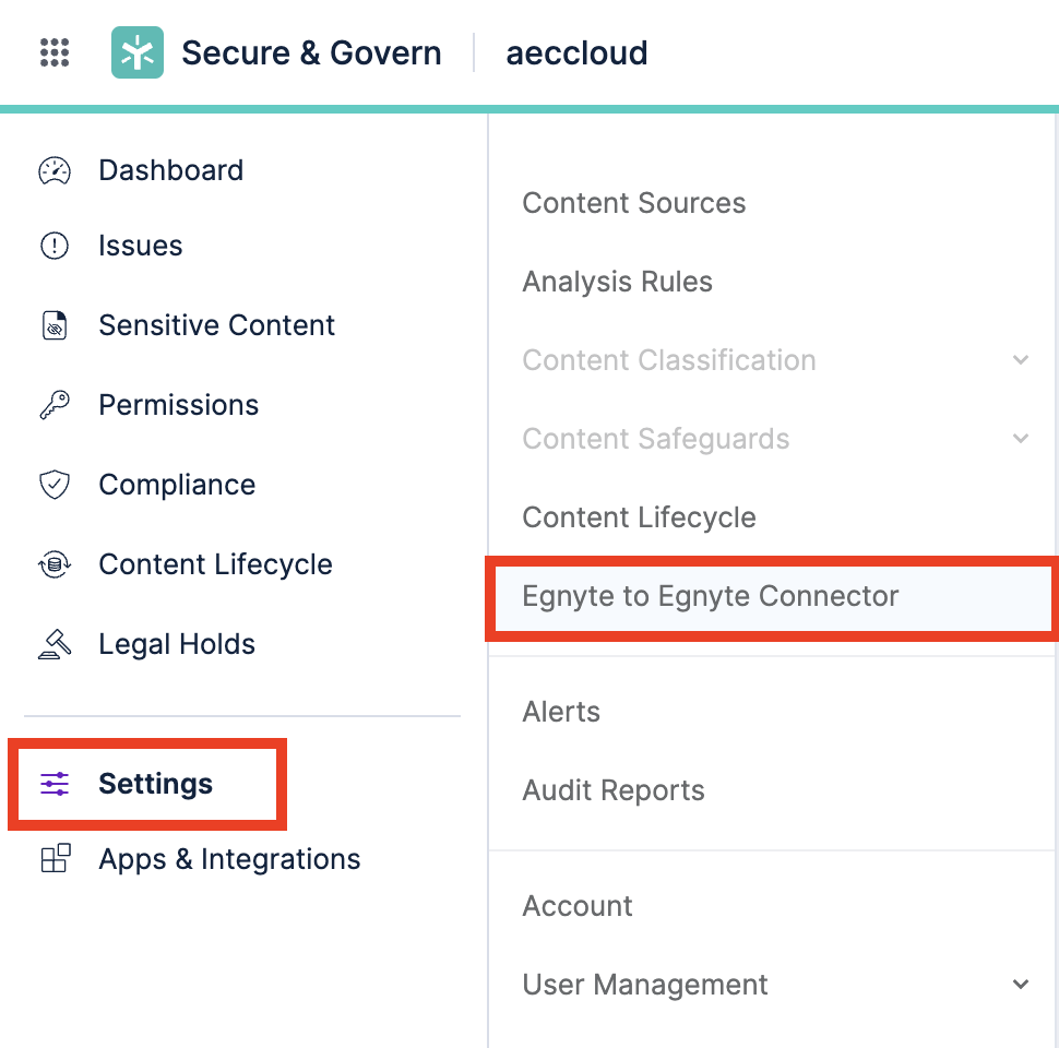 Egnyte to Egnyte Connector – Egnyte