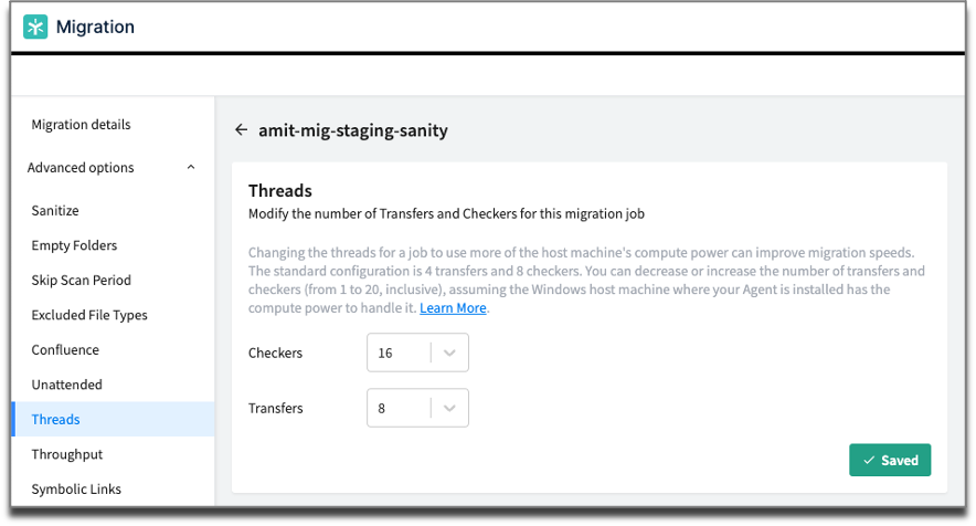 Advanced Mode in Migration App – Egnyte