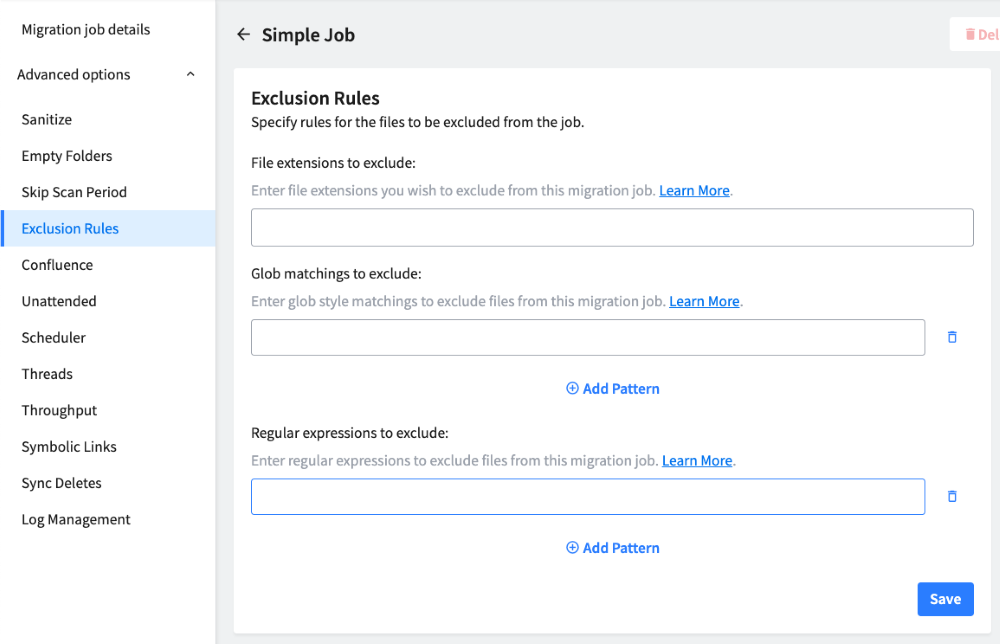 Advanced Mode in Migration App – Egnyte