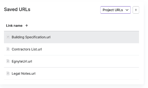 WebUI - Simplified Document Creation using Draft Mode and Saved URLs Widget on the Project ...