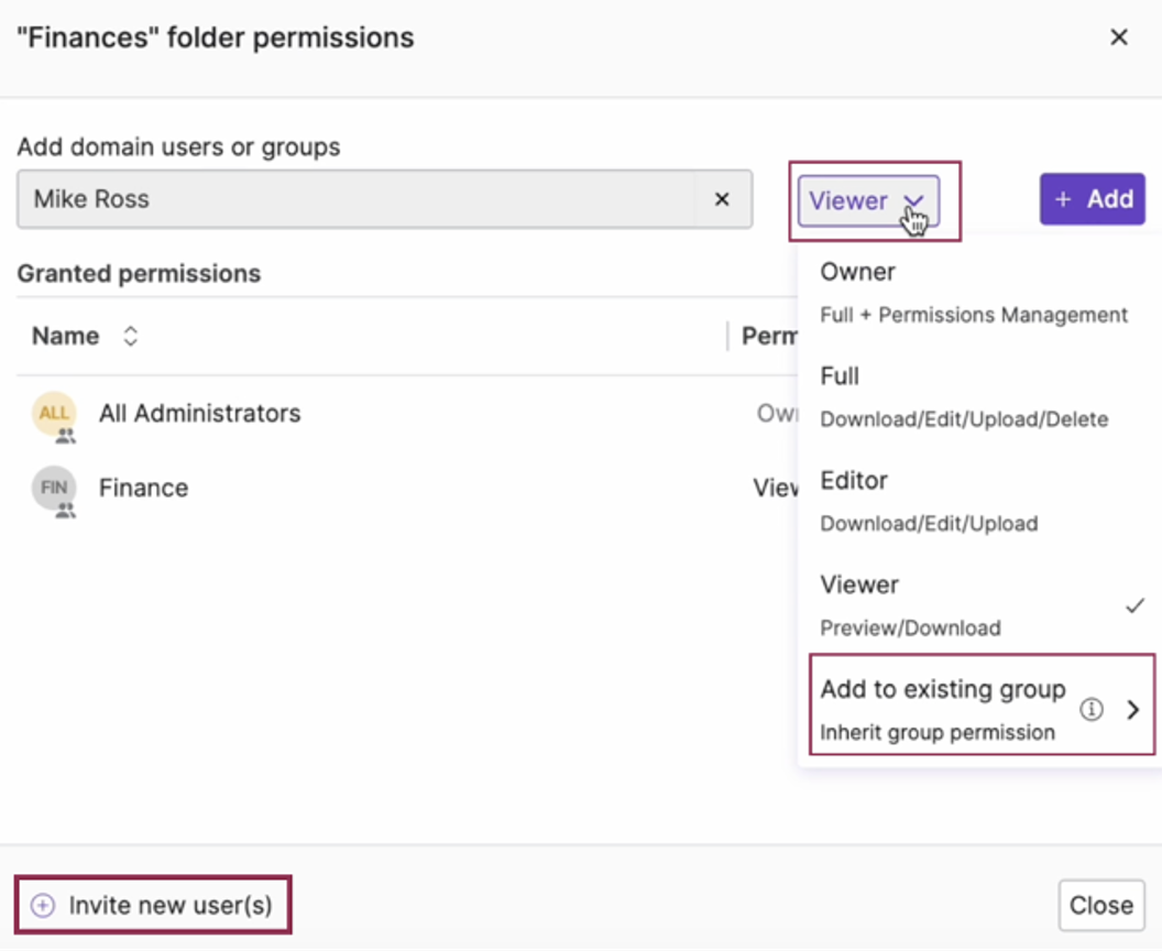 WebUI - Changes in Permissions Pop-up Window (Limited Availbility) – Egnyte