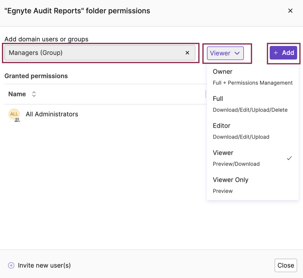 Folder Permissions – Egnyte