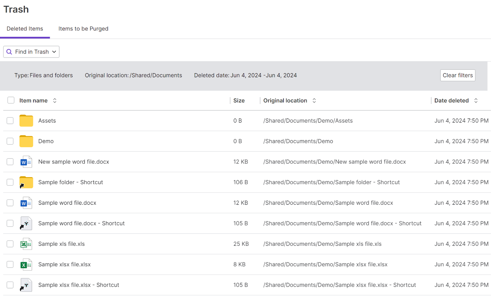Restore items deleted through Desktop App on Windows – Egnyte
