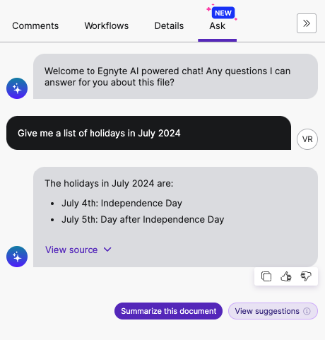 AI-Driven Document Summarization & Document Q&A – Egnyte