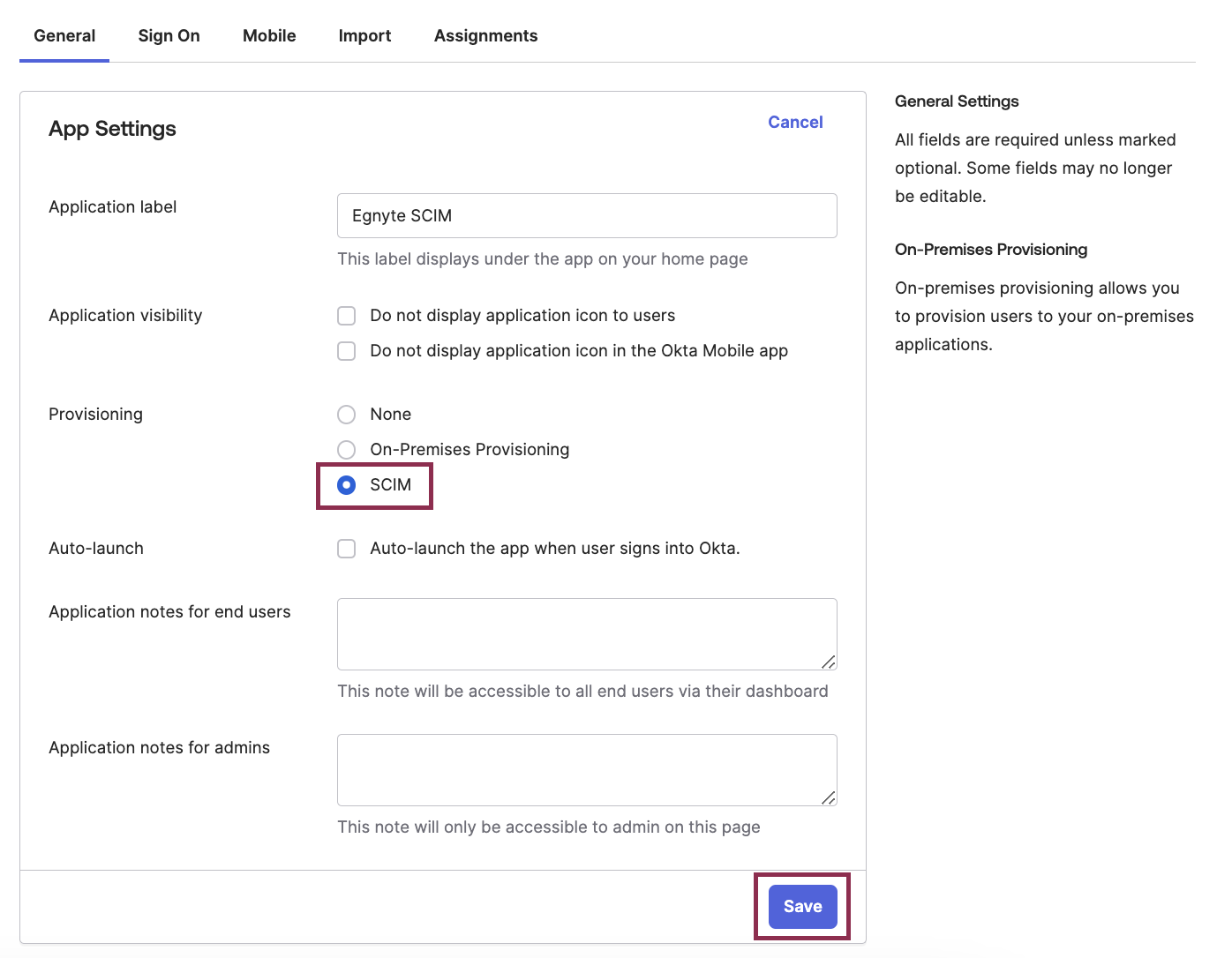Okta SSO Configuration Guide (SCIM 2.0) – Egnyte