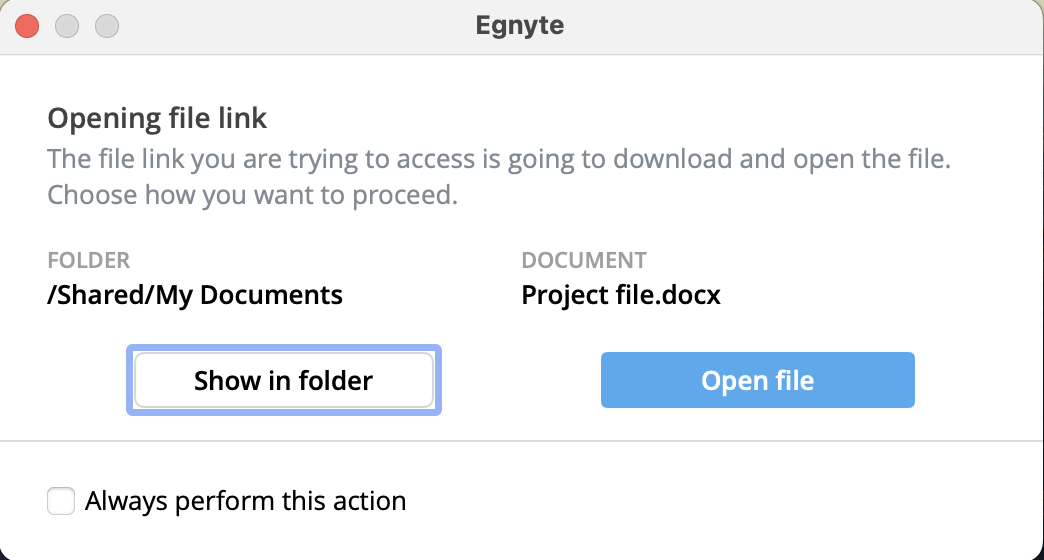 Opening Files or Folders in Egnyte Desktop App from Web UI – Egnyte