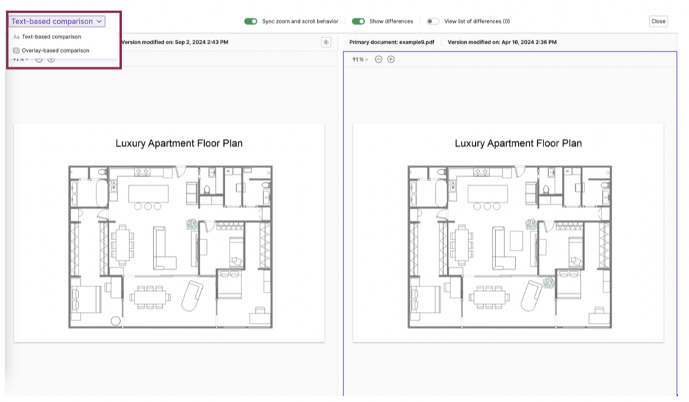 Document Comparison Egnyte