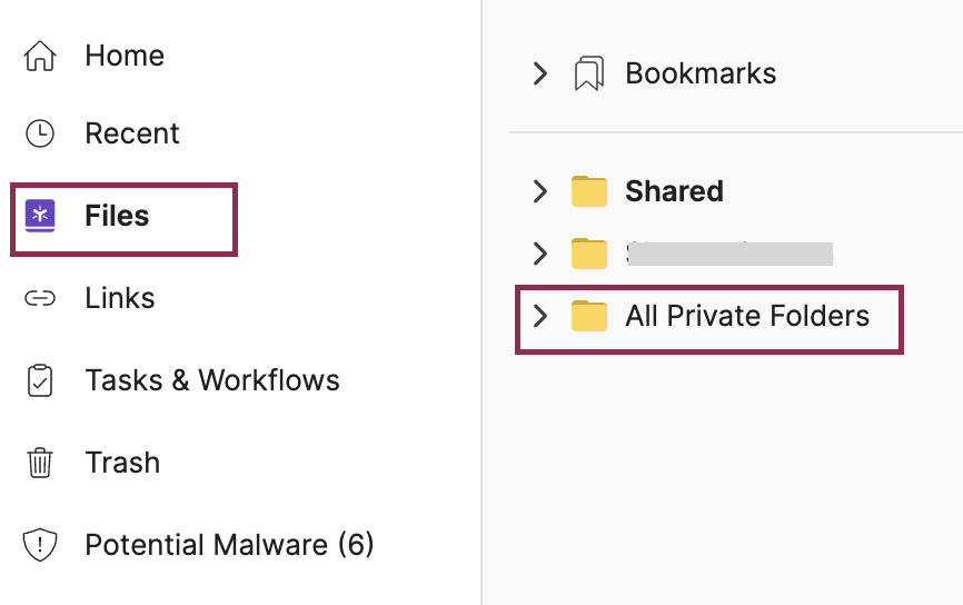 Shared and Private Folders – Egnyte