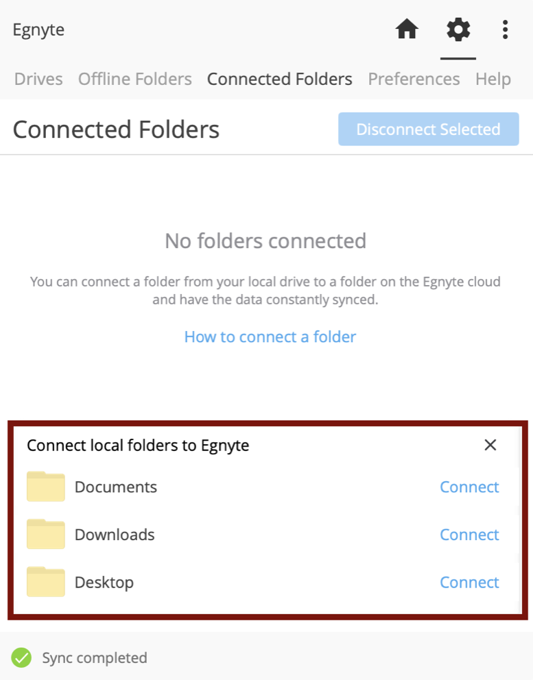 Connected Folders on the Desktop App – Egnyte