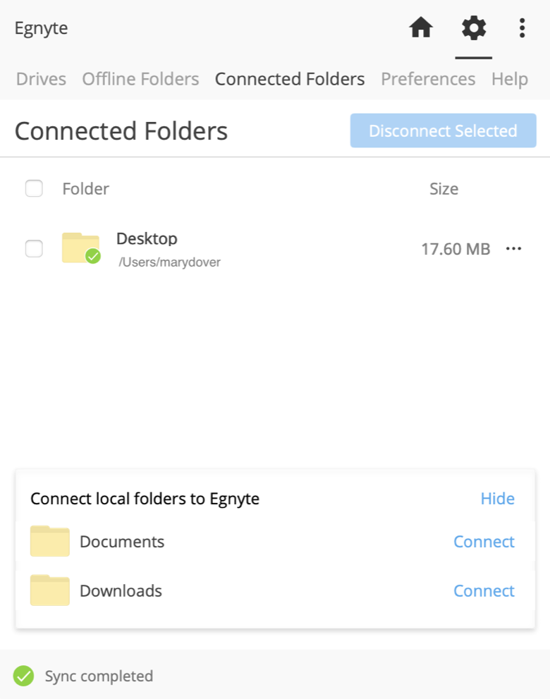 Connected Folders on the Desktop App – Egnyte