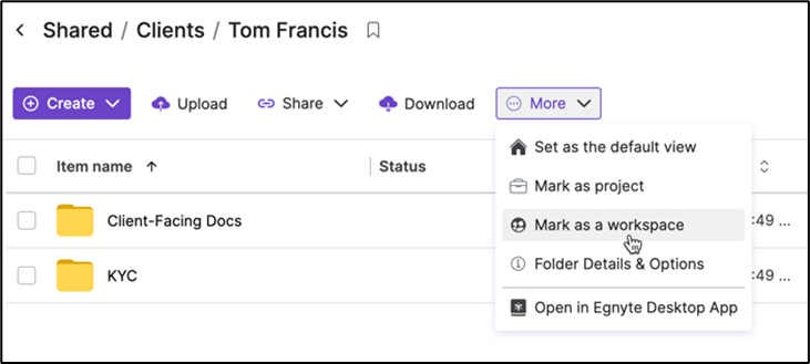 Create and Manage Workspaces – Egnyte