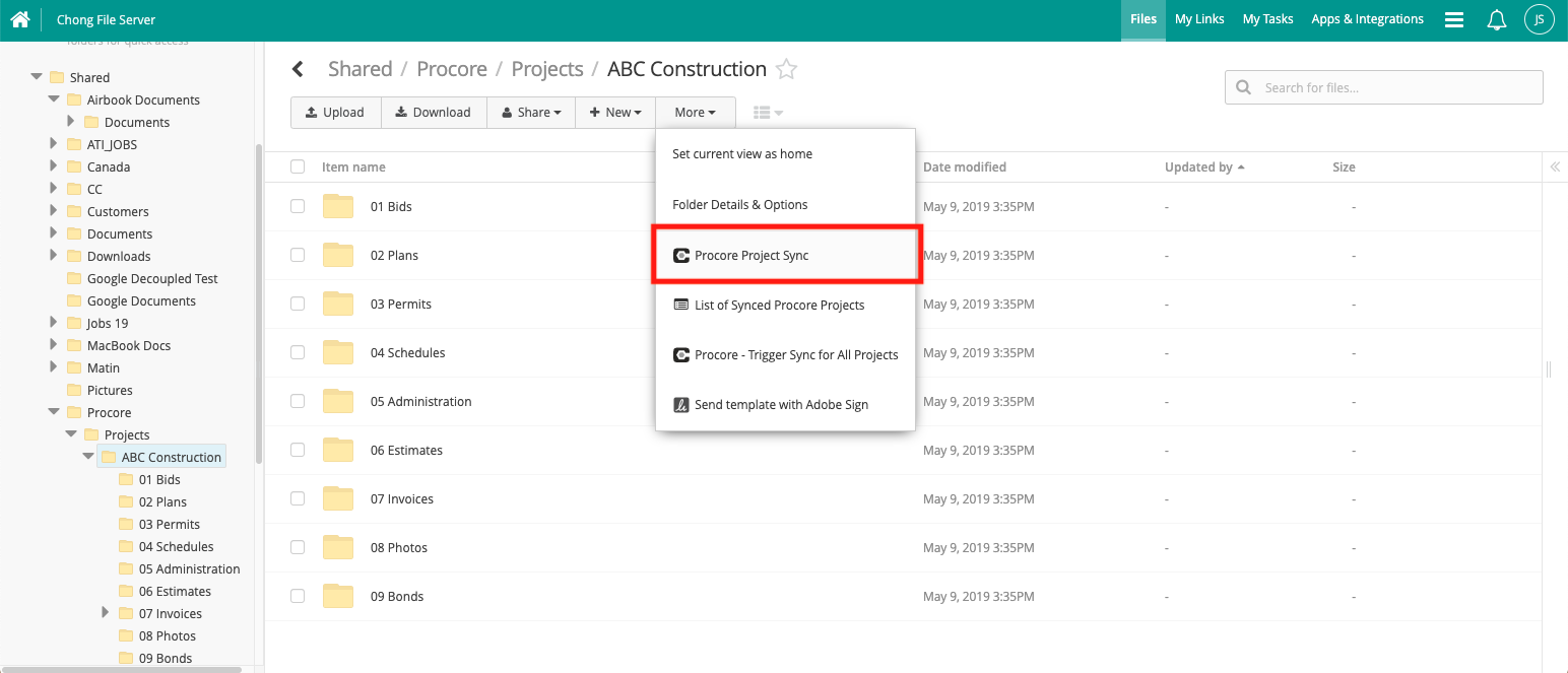 Procore Integration – Egnyte
