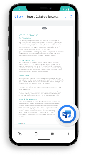 Co-Editing with Microsoft Office on Egnyte Mobile Apps – Egnyte