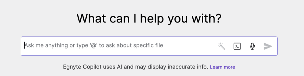 Egnyte Copilot - User Guide – Egnyte