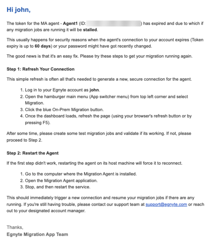 Migration App v 3.50.0 - Additional Details in Agent Expiry ...