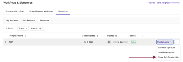 Create Signature Requests using Templates – Egnyte