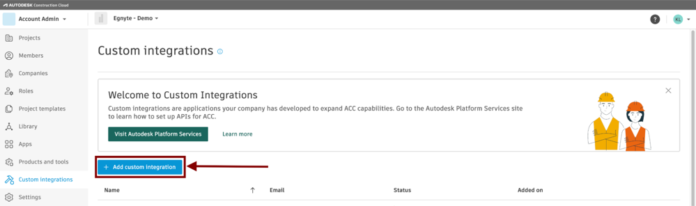 Autodesk Construction Cloud Integration – Egnyte