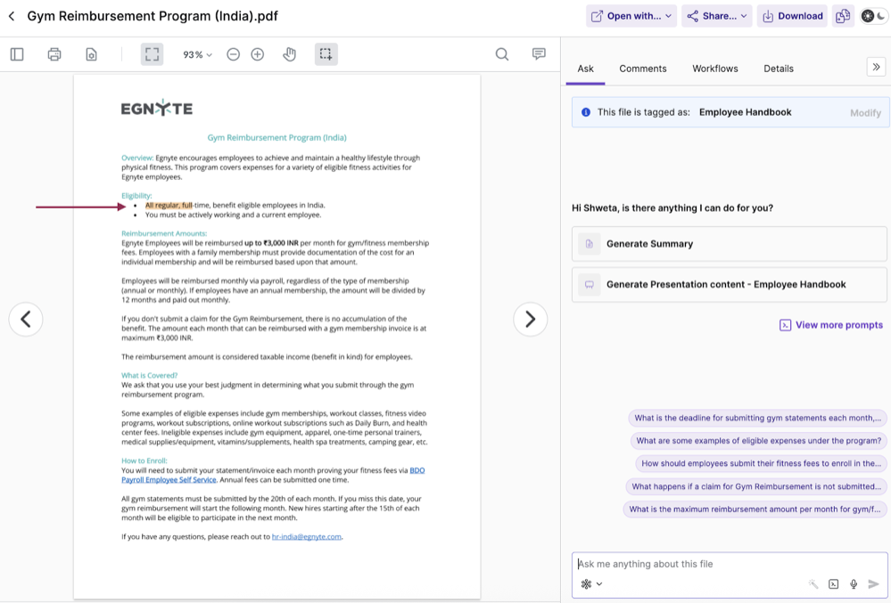 Egnyte Copilot - User Guide – Egnyte
