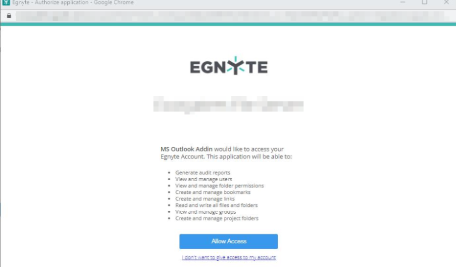 Egnyte for Outlook Add-In - User Guide – Egnyte
