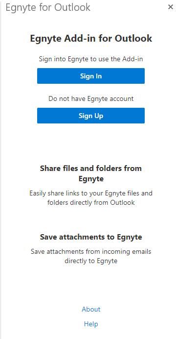 Egnyte for Outlook Add-In - User Guide – Egnyte